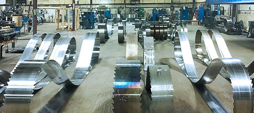 Swage Tipped Band Saw Blades for Sawmills | Oleson Saw